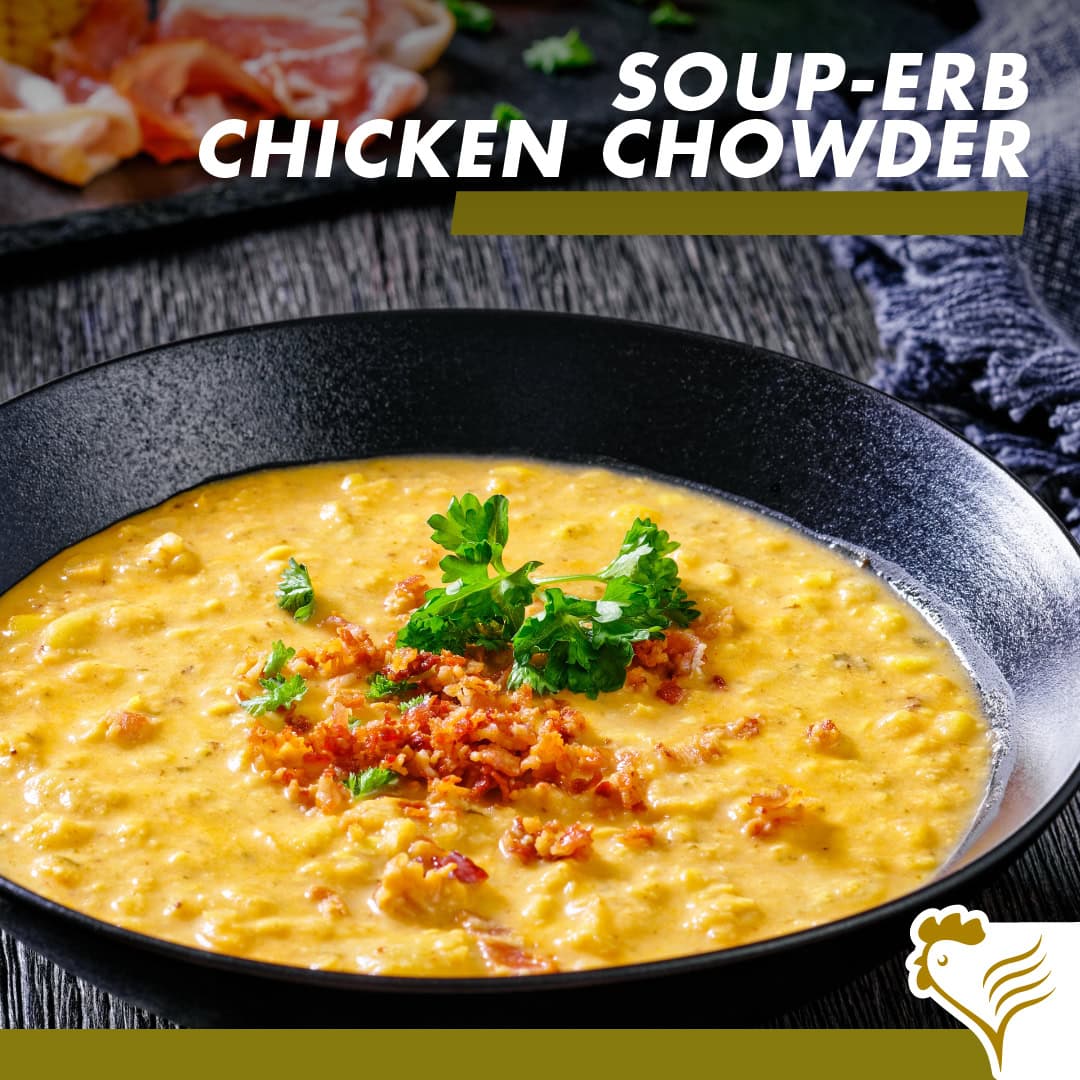 Simmering Chicken Chowder - Grain Field Chickens